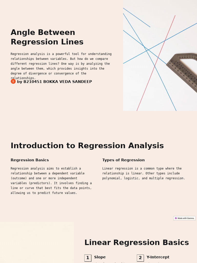Angle Between Regression Lines | PDF | Linear Regression | Dependent And Independent Variables