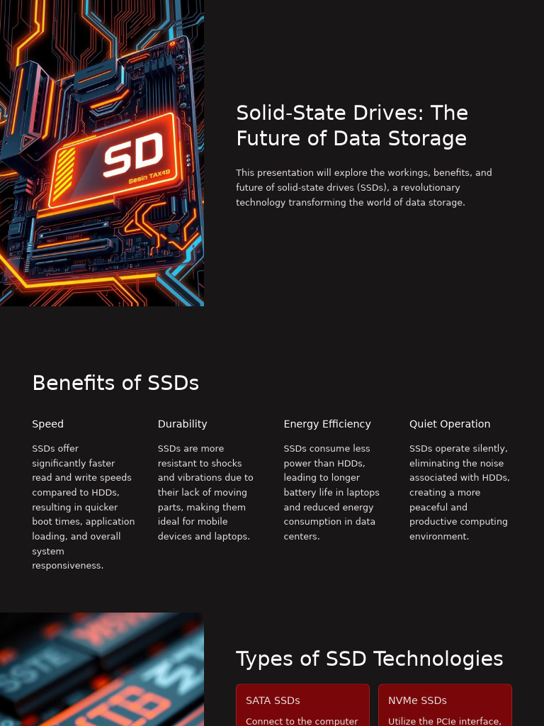 Solid State Drives the Future of Data Storage | PDF | Solid State Drive ...