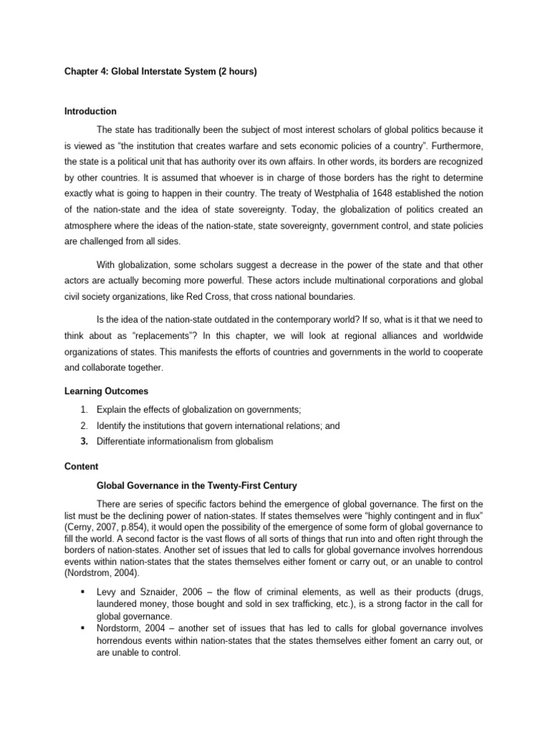 GEC 8 The Contemporary World Chapter 4 | PDF | United Nations ...