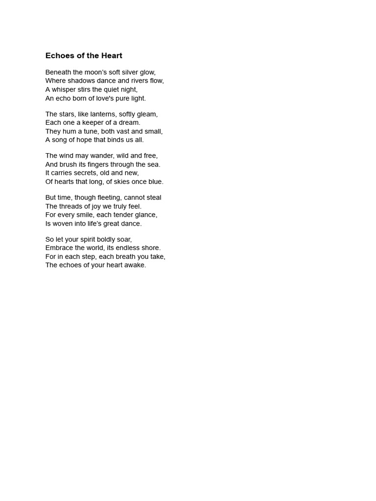 Echoes of The Heart | PDF