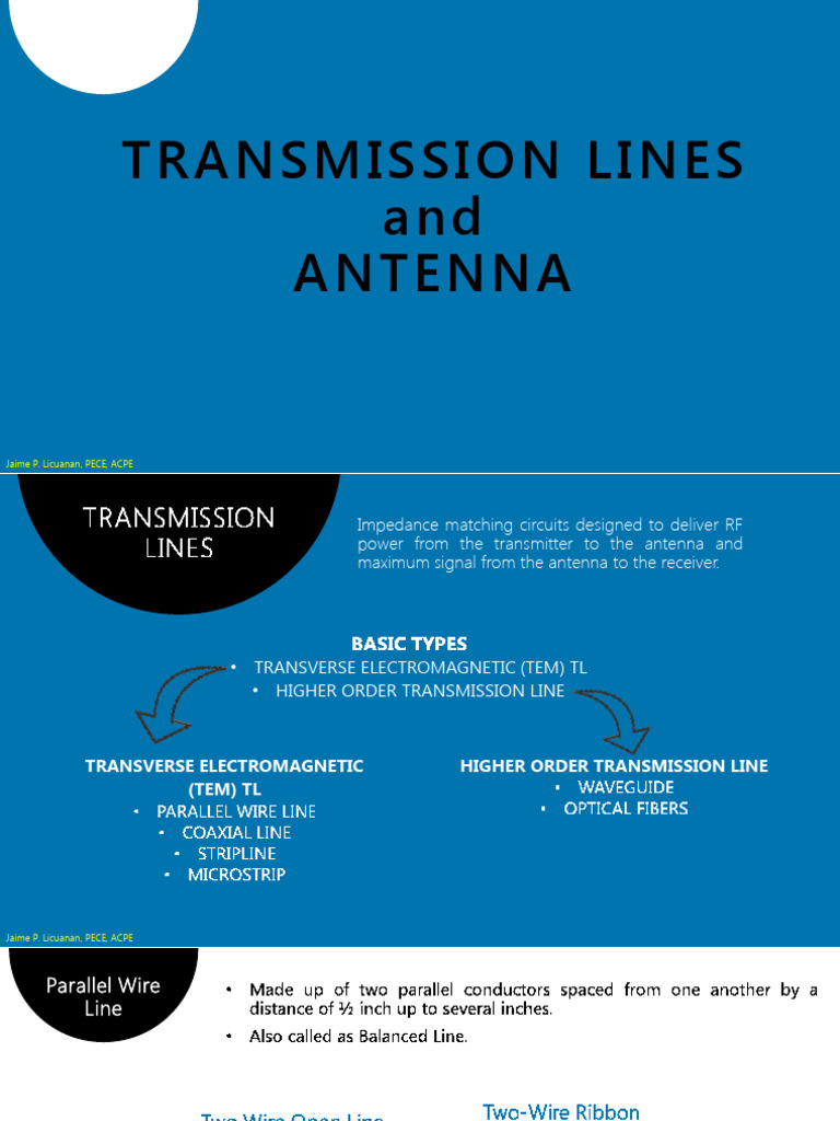 Transmission Lines and Antennas Overview | PDF | Antenna (Radio ...