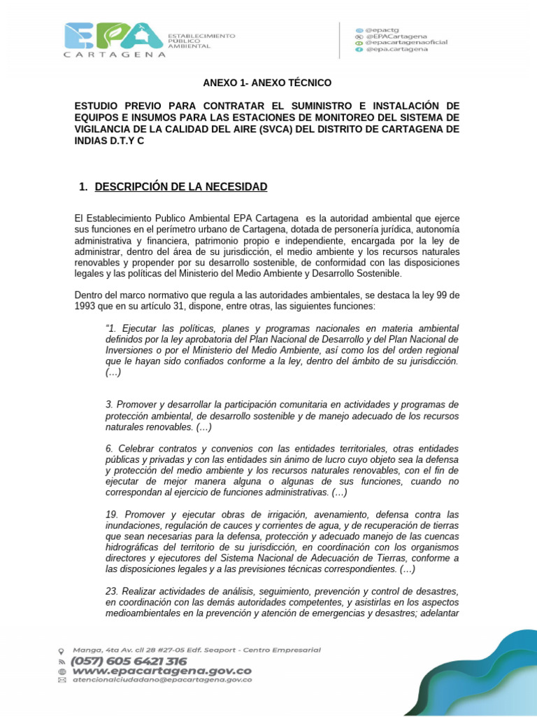 Anexo 1 - ANEXO TÉCNICO PROCESO REGALIAS | PDF | La contaminación del aire | Contaminación