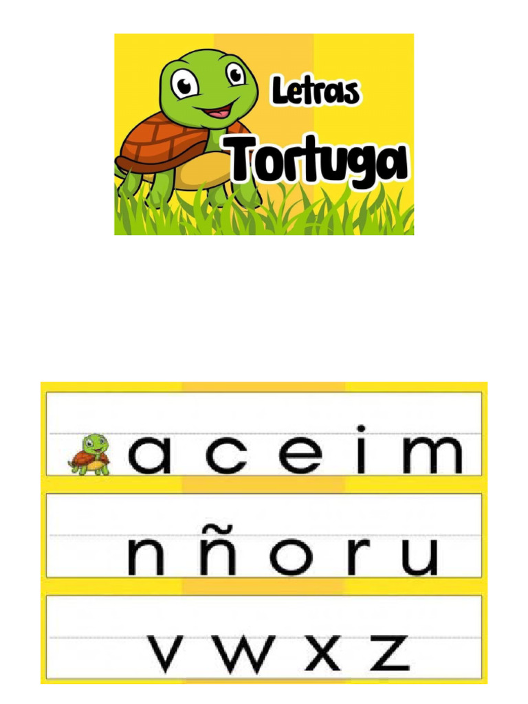 Letras Tortuga-mono y jirafa lindas | PDF
