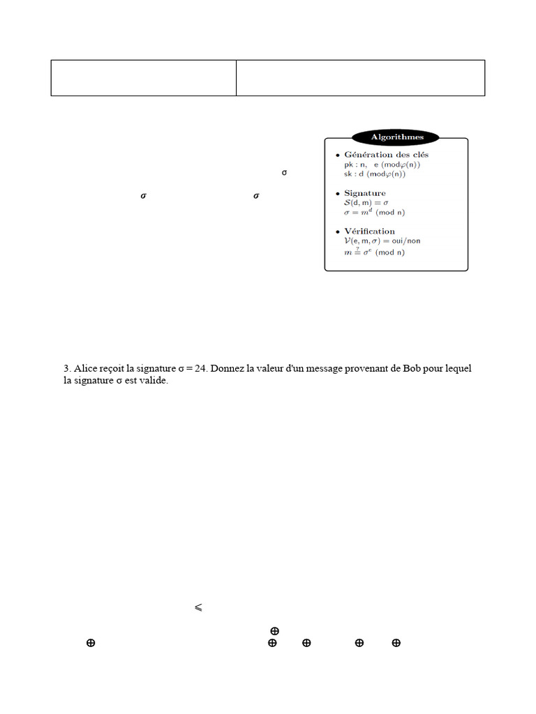 Cryptographie : Signatures RSA et ElGamal | PDF | Logique mathématique ...