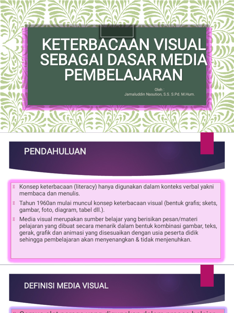 Keterbacaan Visual Sebagai Dasar Media Pemnelajaran | PDF