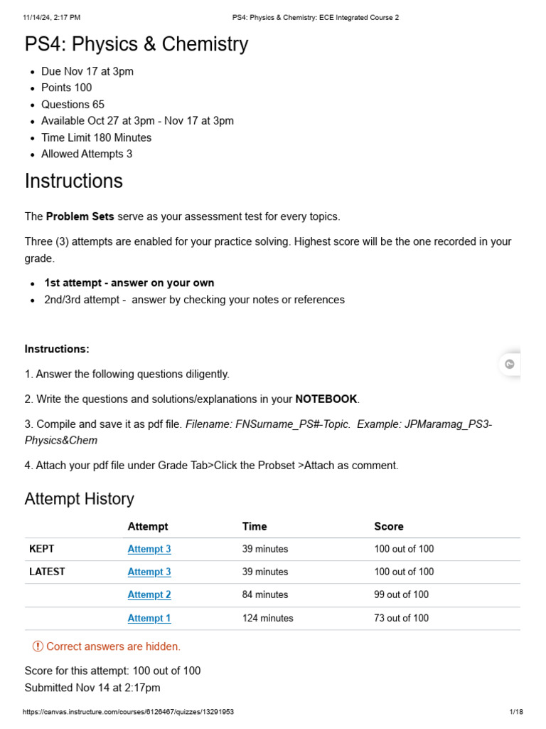 PS4_ Physics & Chemistry | PDF | Collision | Force
