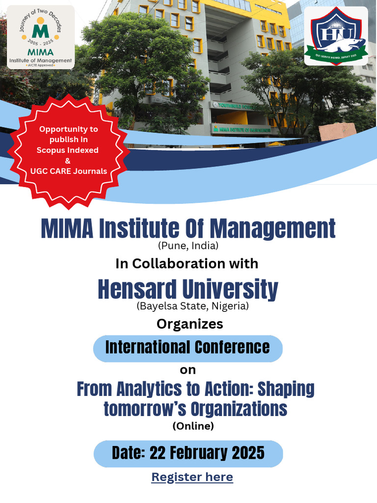 MIMA International Conference - Brochure PDF | PDF | Analytics | Artificial Intelligence