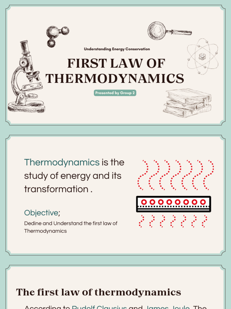 Group 2 - First Law of Thermodynamics | PDF