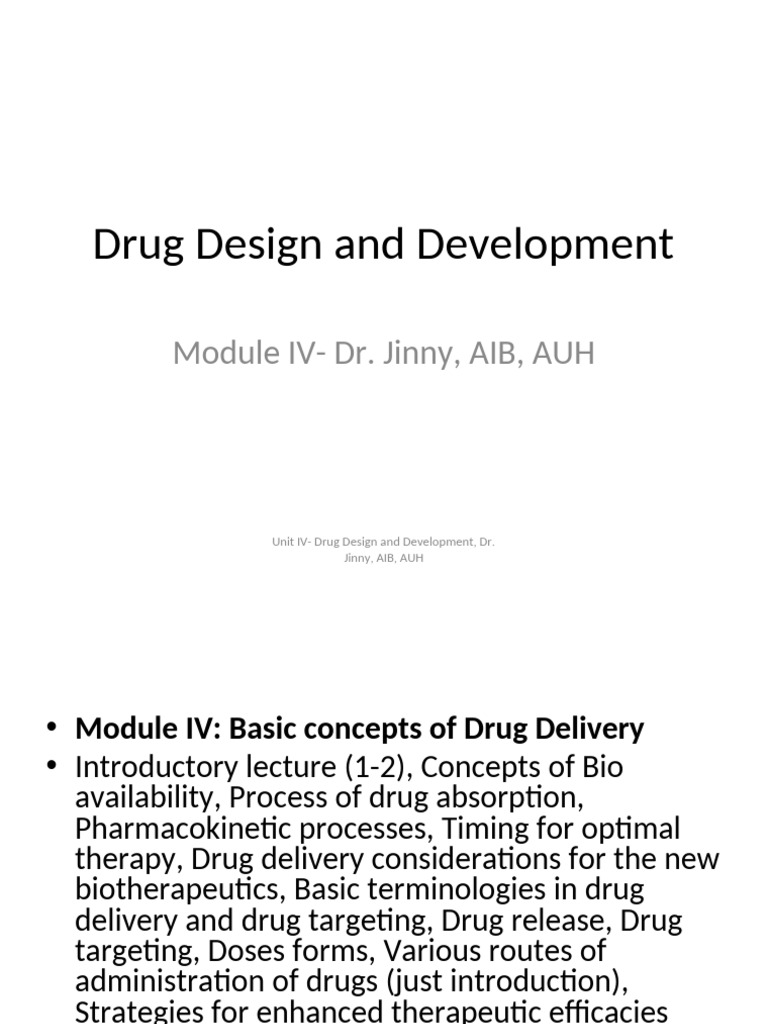 Drug Design: Key Concepts & Strategies | PDF | Drug Design ...