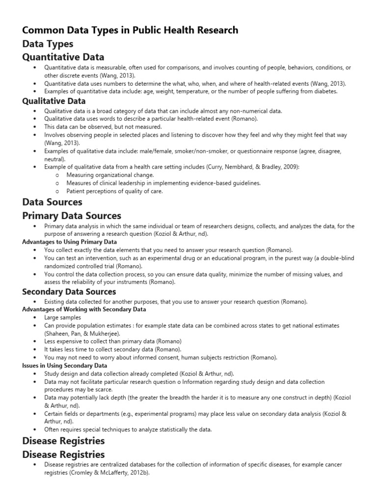 public health data-1 | PDF | Health Care | Medicine