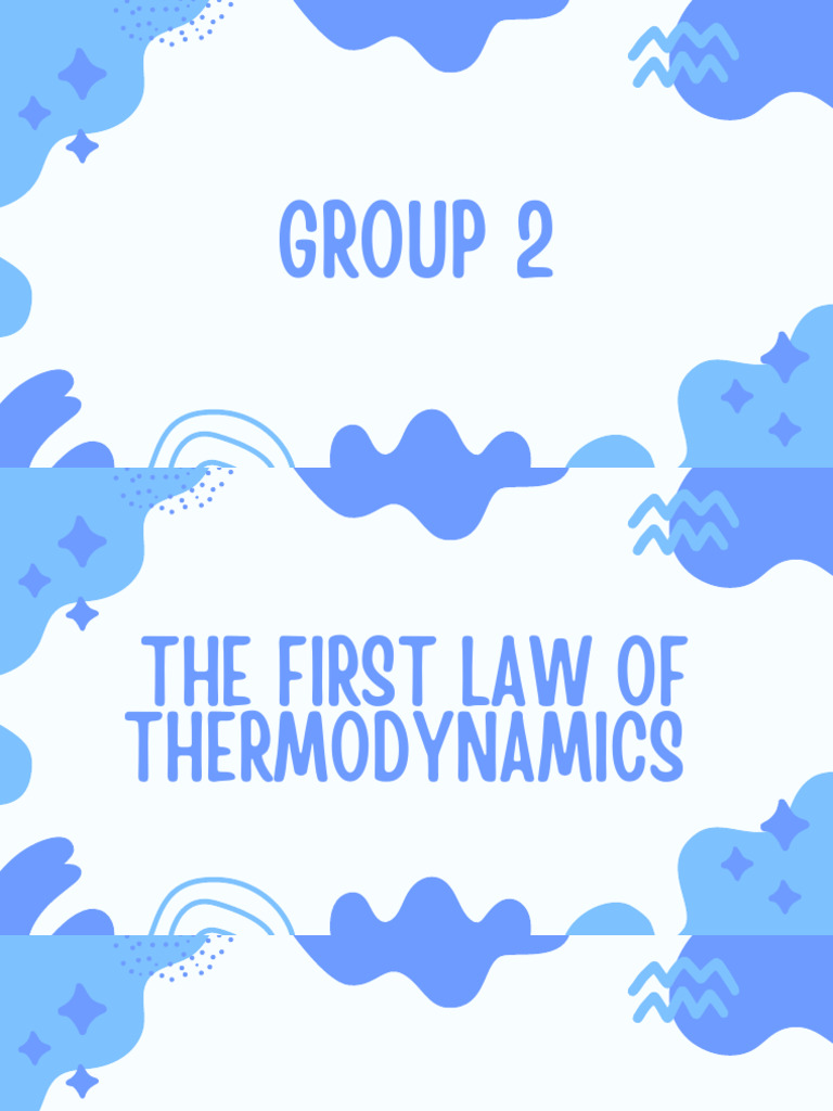 The First Law of Thermodynamics | PDF
