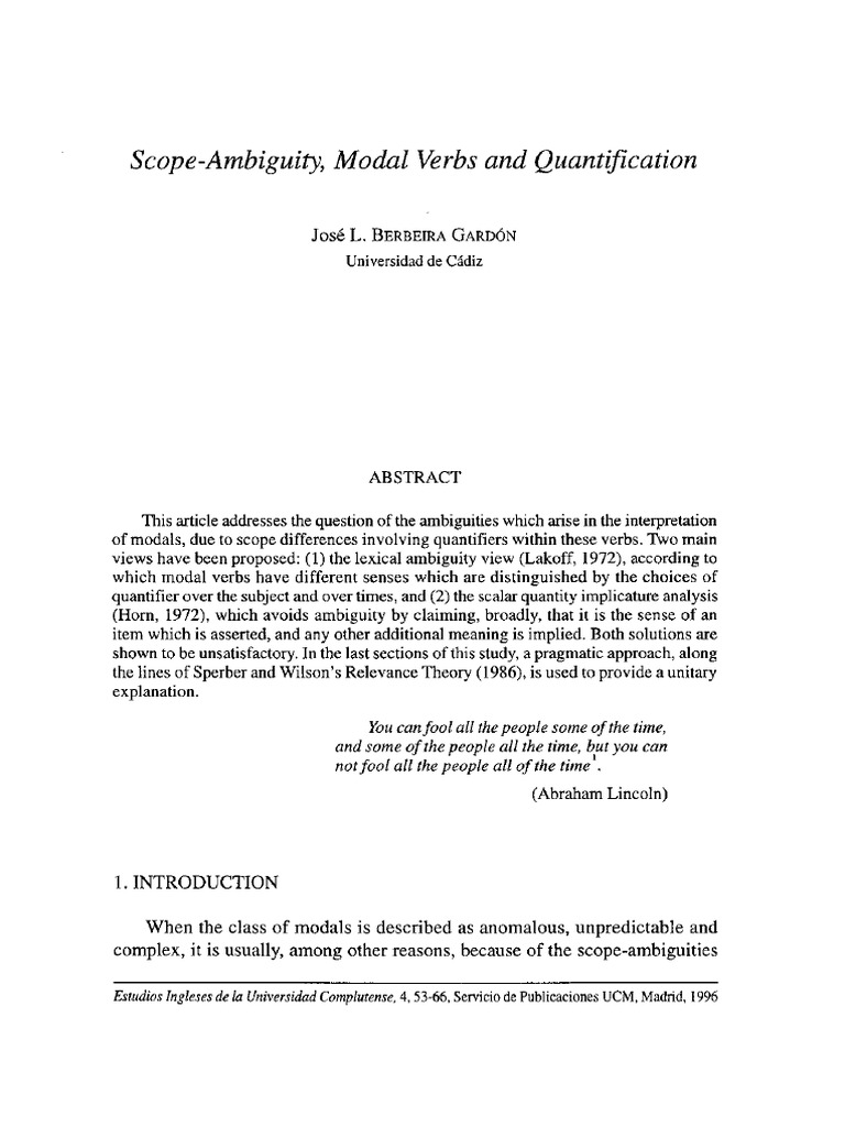 SCope_Ambiguity_Modal_Verbs_and_Quantifi | PDF | Logic | Interpretation ...
