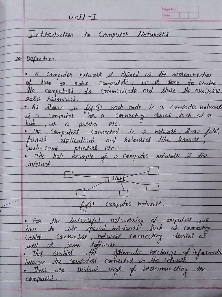 Computer Networks Unit 1 Pdf