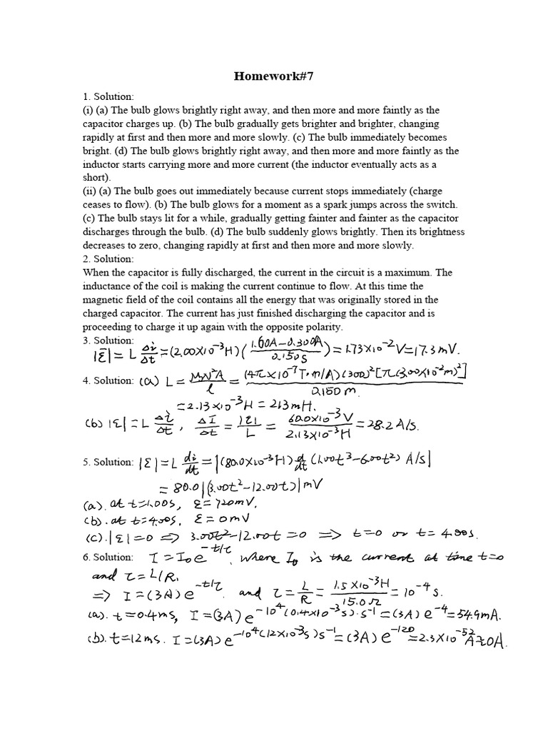 Homework 7 答案 | PDF