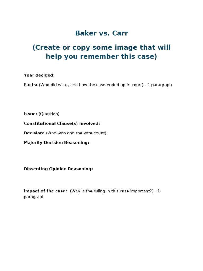 Understanding Baker v. Carr | PDF