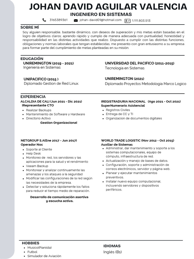 Johan David Aguilar HV | PDF | Servidor (Computación) | Tecnologías de ...