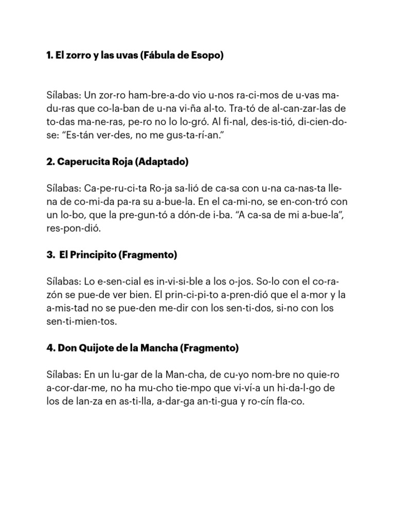 lecturas trabalenguas | PDF