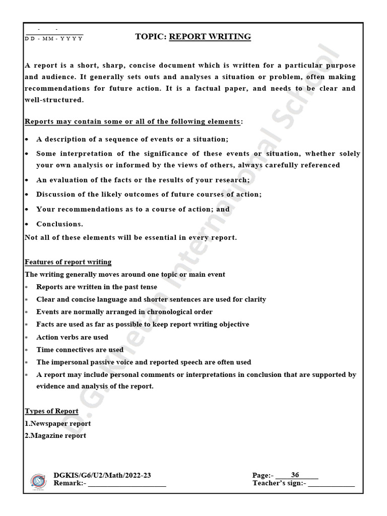 Report Writing Guide and Formats | PDF