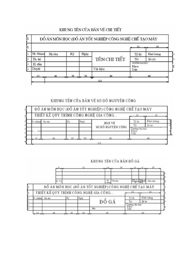 Khung tên bản vẽ | PDF