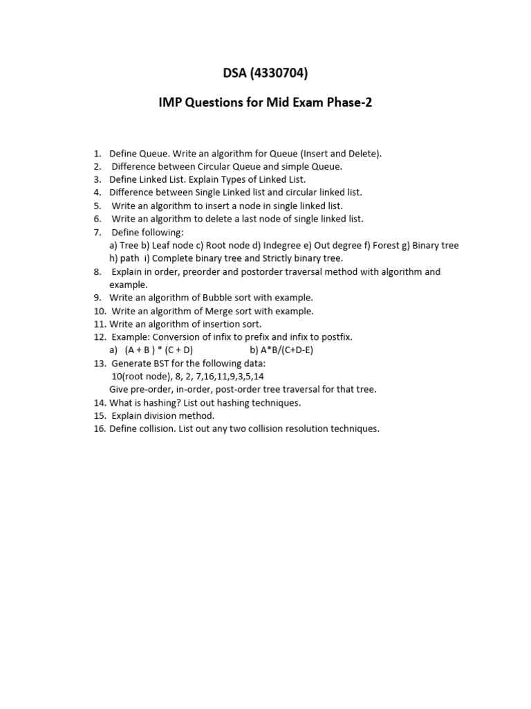 IMP Phase 2 DSA | PDF