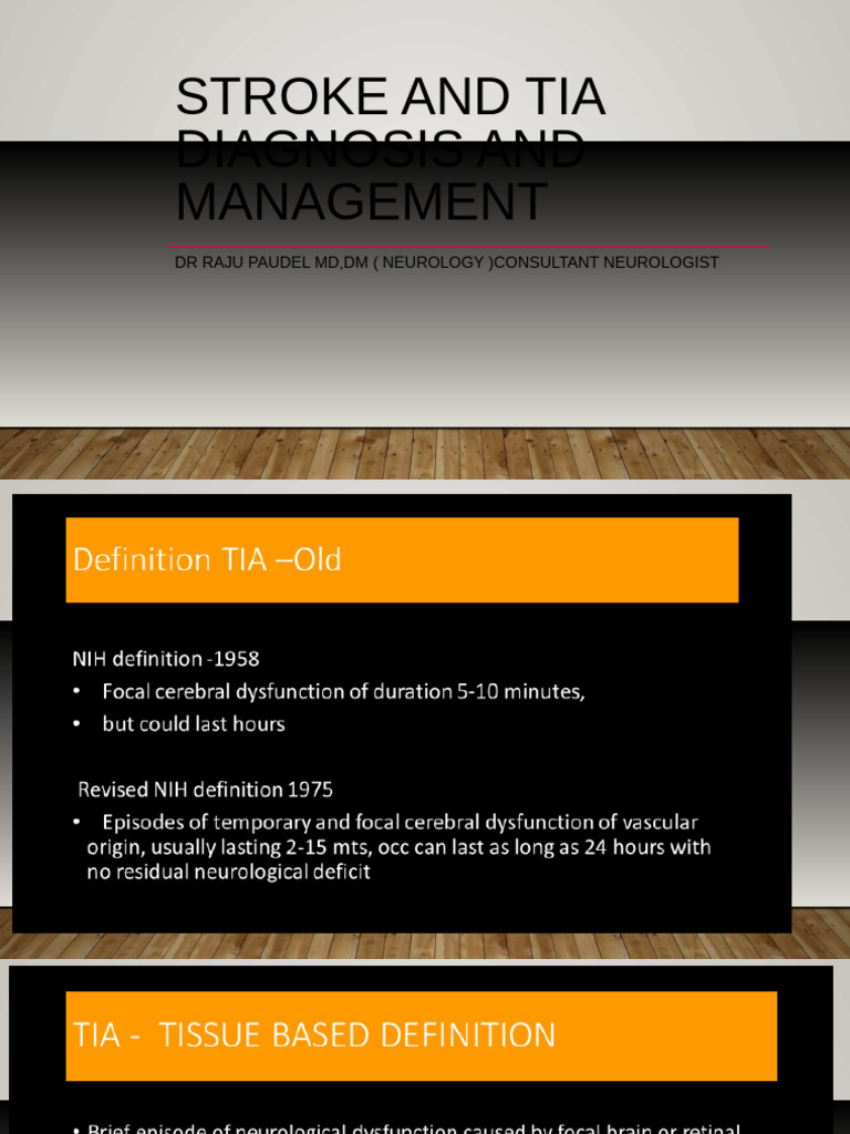 Stroke and TIA: Diagnosis & Management | PDF