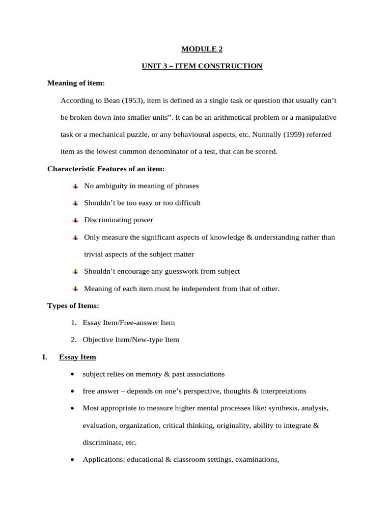 Effective Test Item Design | PDF | Multiple Choice | Cognitive Psychology