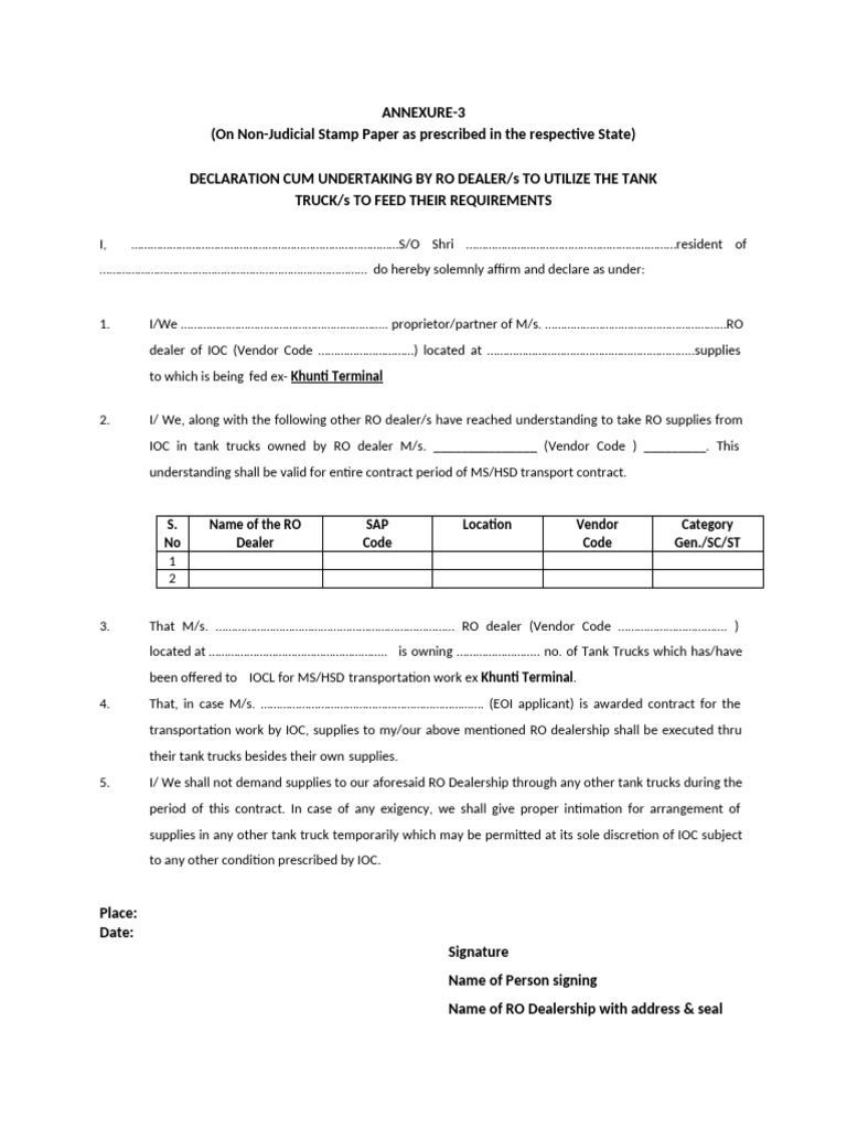 Annexure Iii | PDF