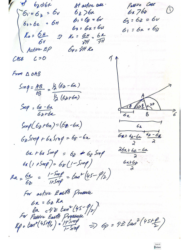 Lect 12 - 2 Active Earth Pressure Proof | PDF