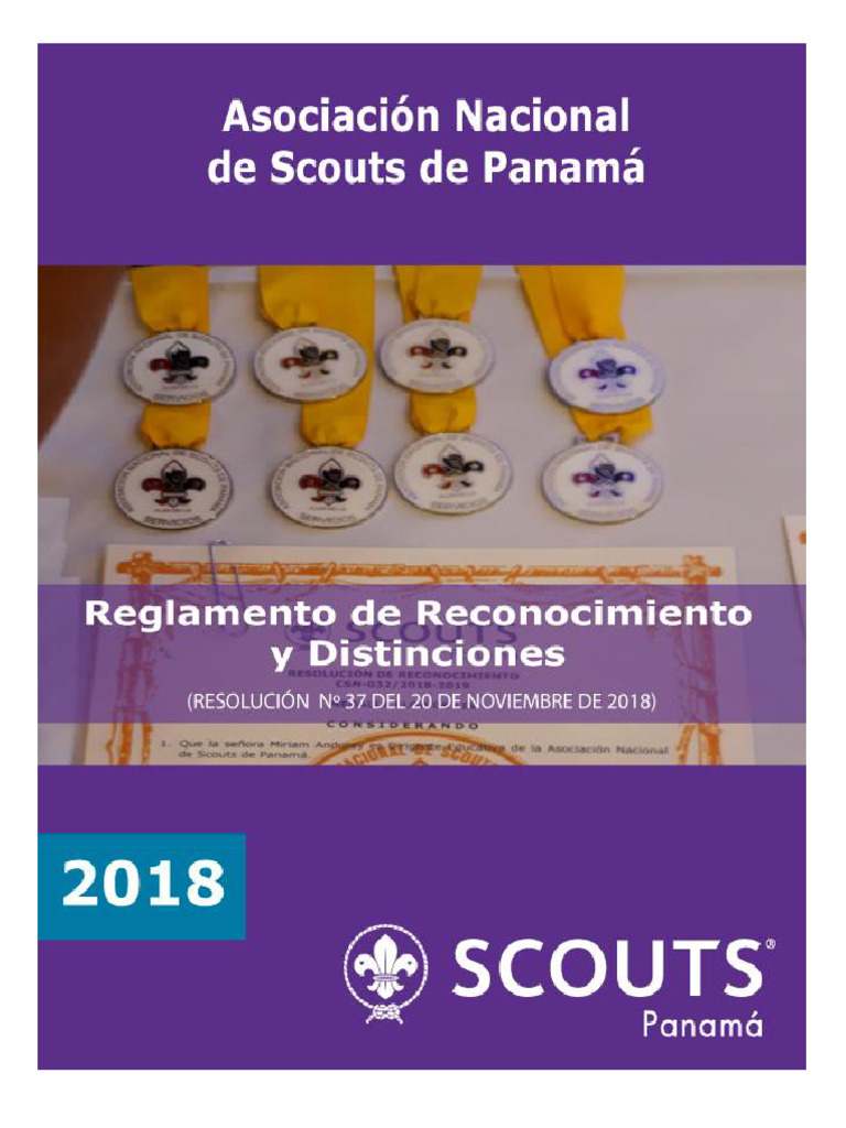 Reglamento Scouts Panamá | PDF | Exploración | Movimientos juveniles
