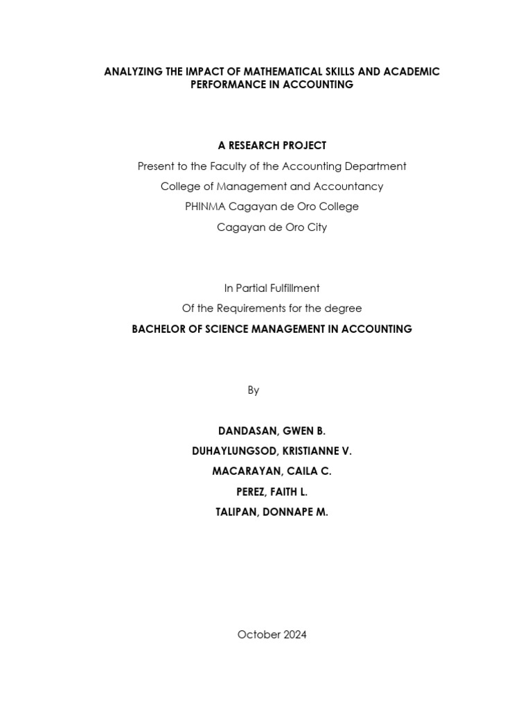 Talipan's Group (1) - Research PDF | PDF | Mathematics | Self Efficacy