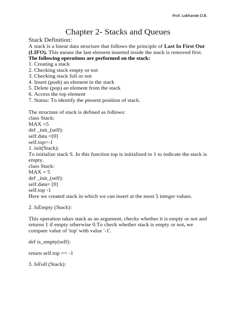 Ch 3 Stacks and Queses | PDF | Queue (Abstract Data Type) | Computer Data