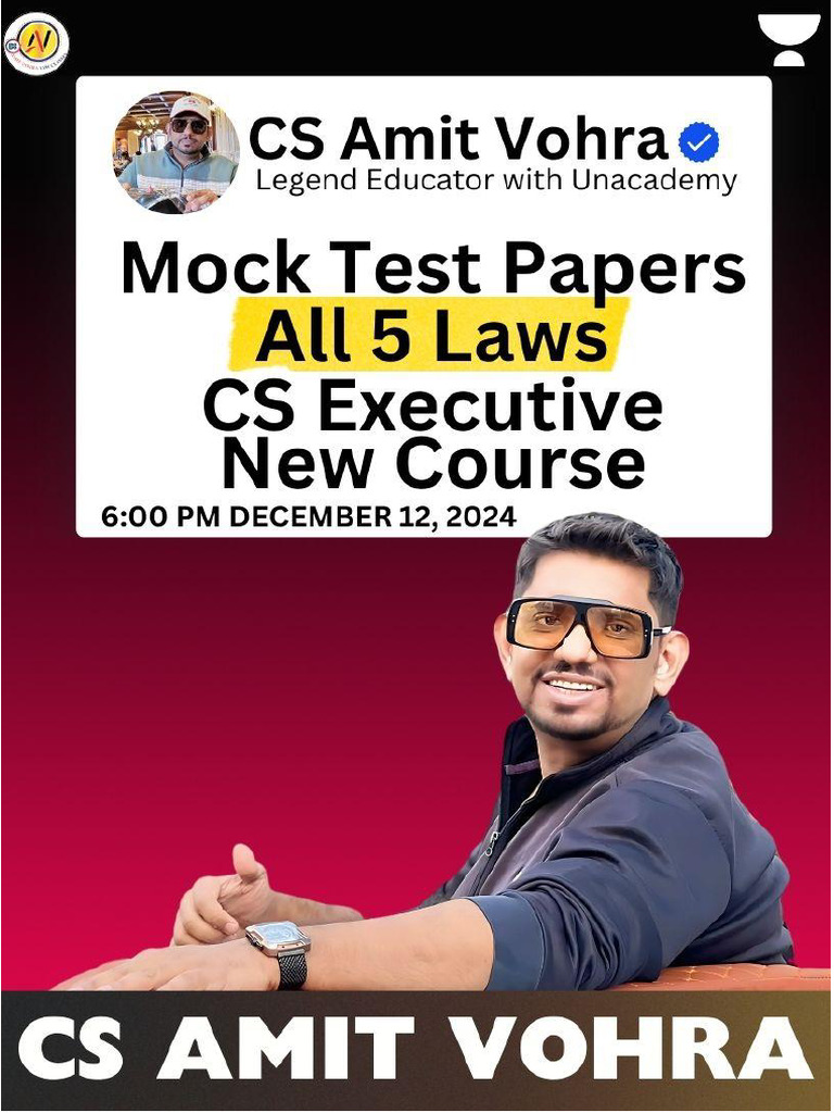 AV Sir Mock Test Papers All 5 Laws Answers (New Course) | PDF ...