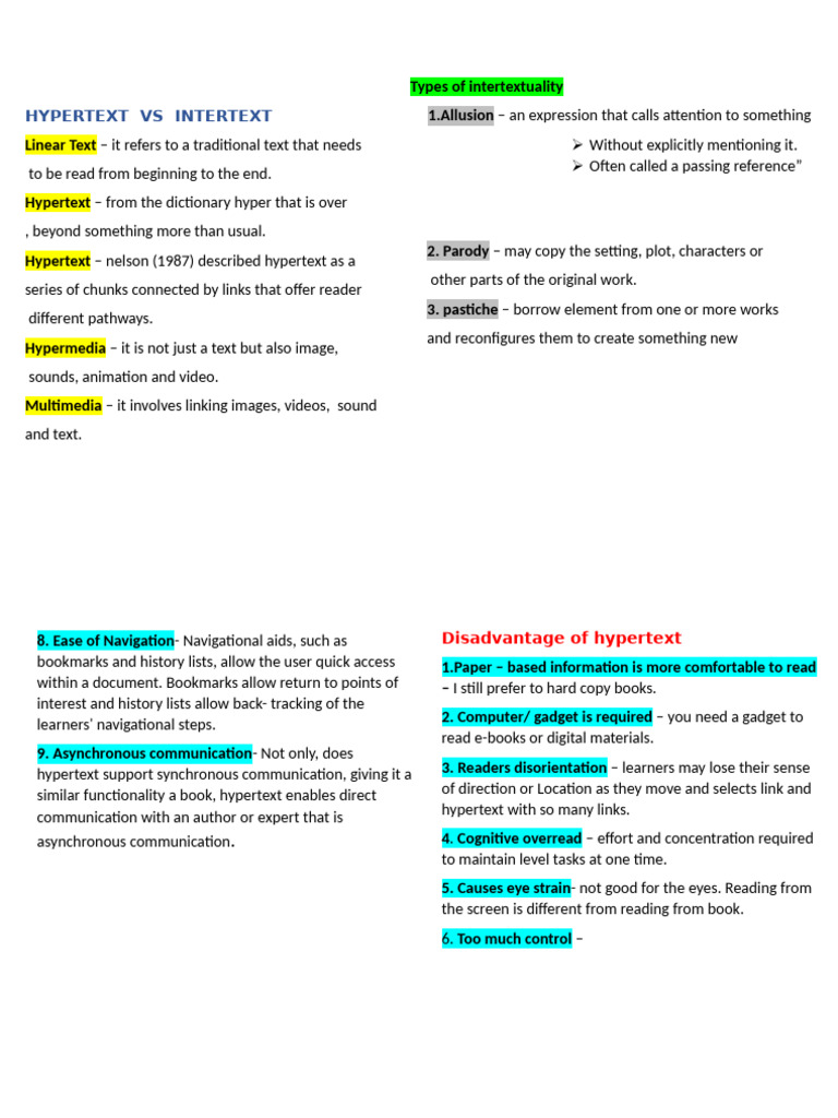 Reading and Writing Report | PDF | Hypertext | Intertextuality