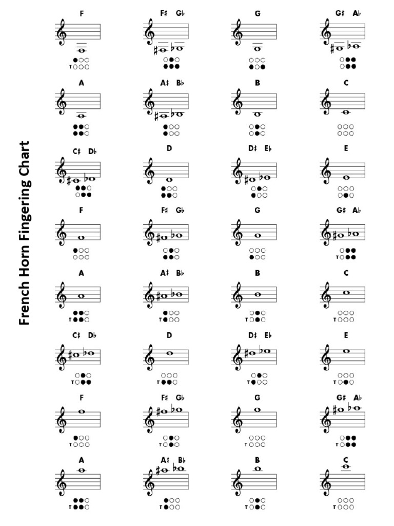 French Horn fingering chart | PDF
