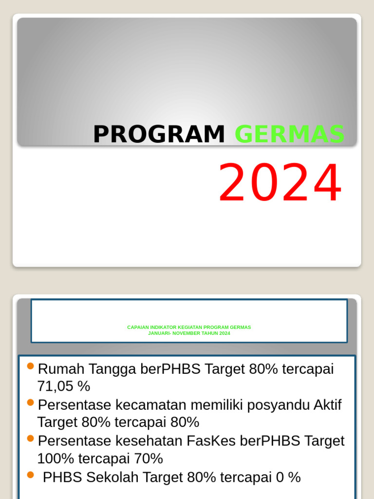 PPT agustus GERMAS 2024 | PDF