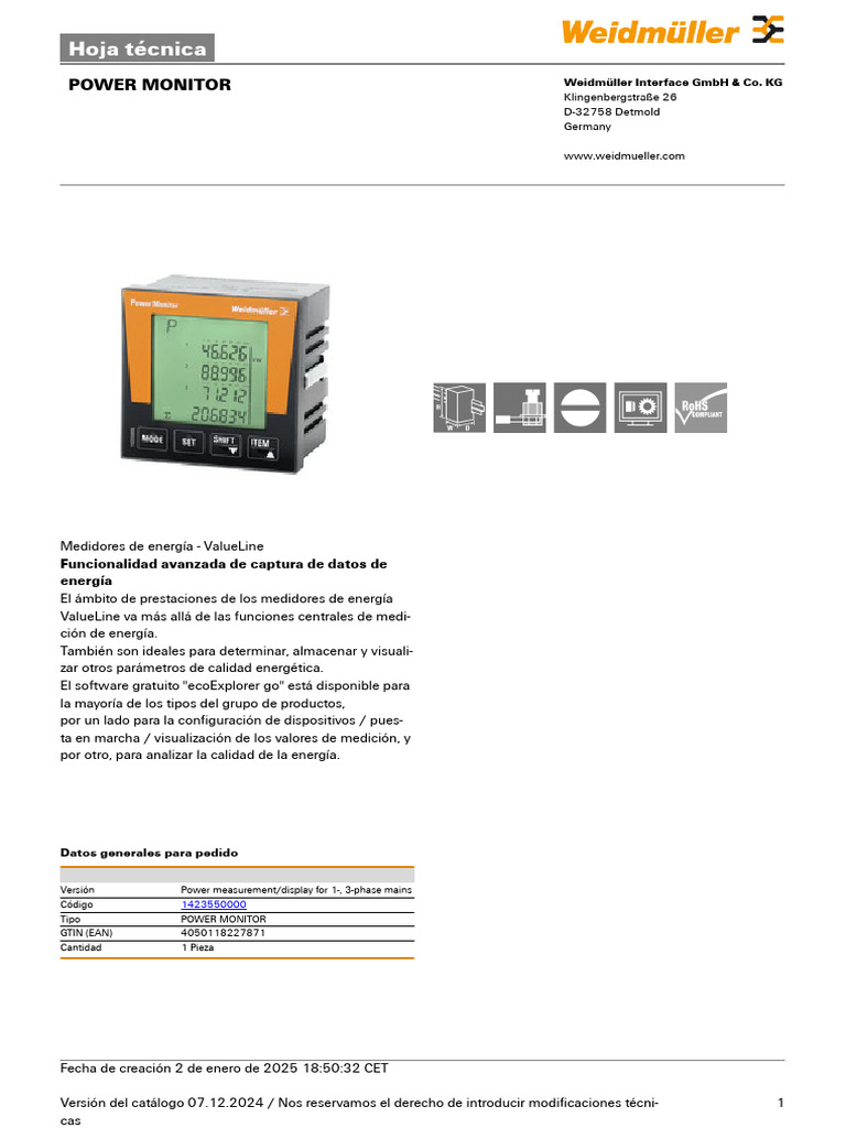 POWER MONITOR Es | PDF | Tecnología de información y comunicaciones ...