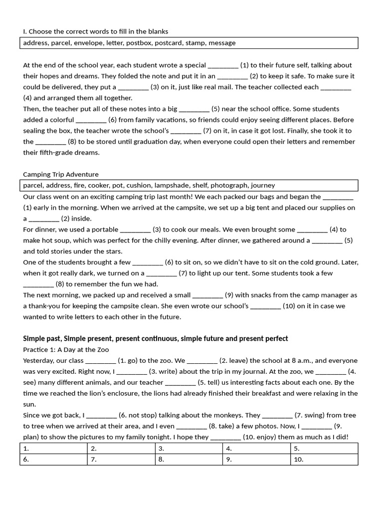English First Term Practice Exam | PDF