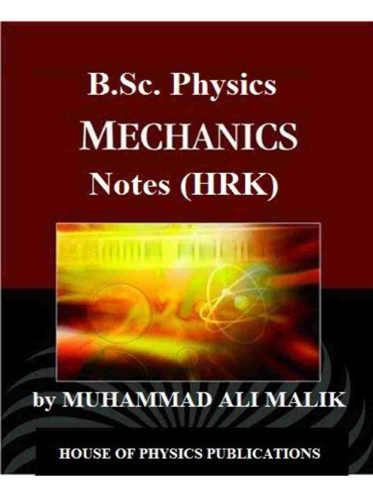 Mechanics Physics 1 | PDF