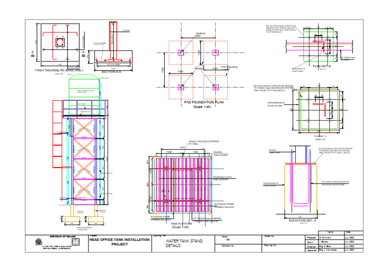 Water Tank Tank Stand Design | PDF | Manufactured Goods | Chemical ...