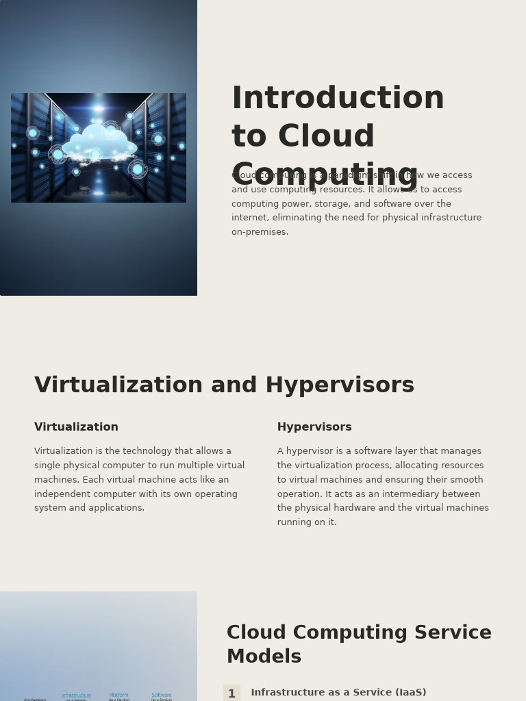 Introduction To Cloud Computing | PDF | Cloud Computing | Software As A Service