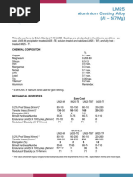 LM6 Aluminium Casting Alloy Properties | PDF | Casting (Metalworking) | Alloy