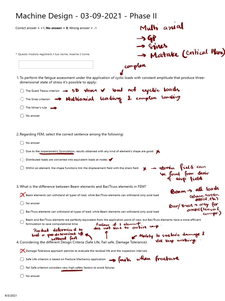 Polimi Machine design 2 oral | PDF | Fracture | Fracture Mechanics