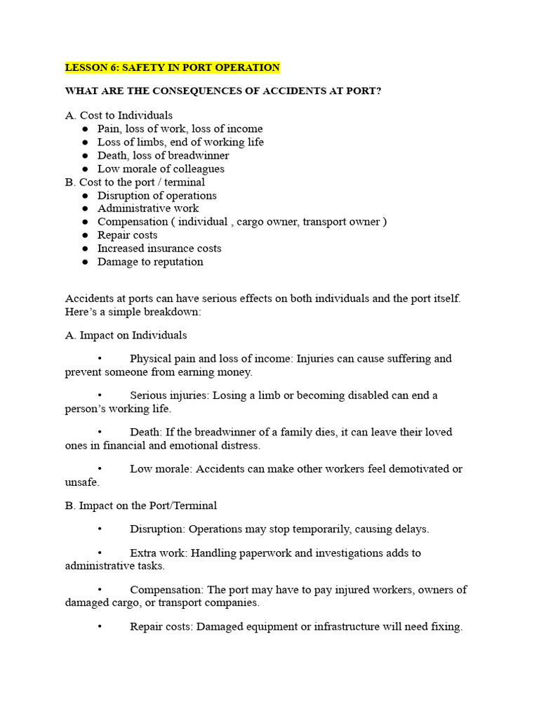 LESSON 6 | PDF | Occupational Safety And Health | Traffic Collision