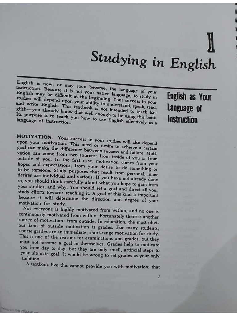 Studying in English | PDF