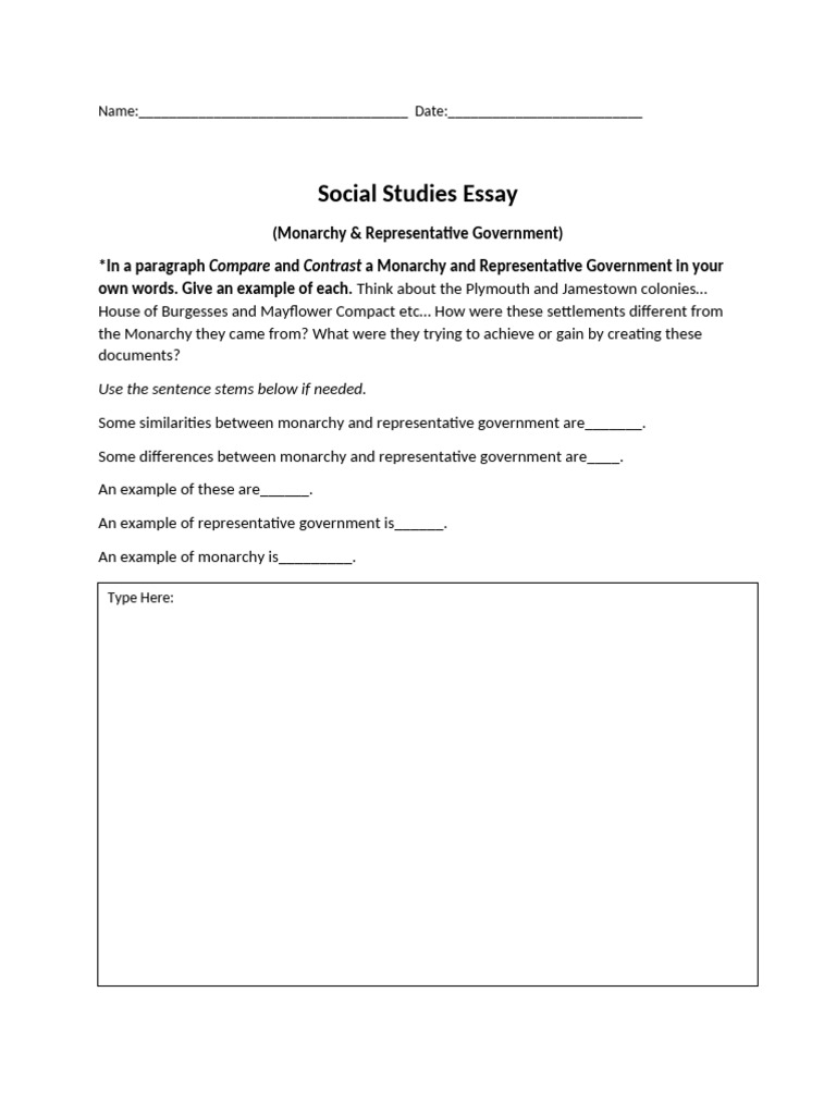 Social Studies Essay 2 | PDF