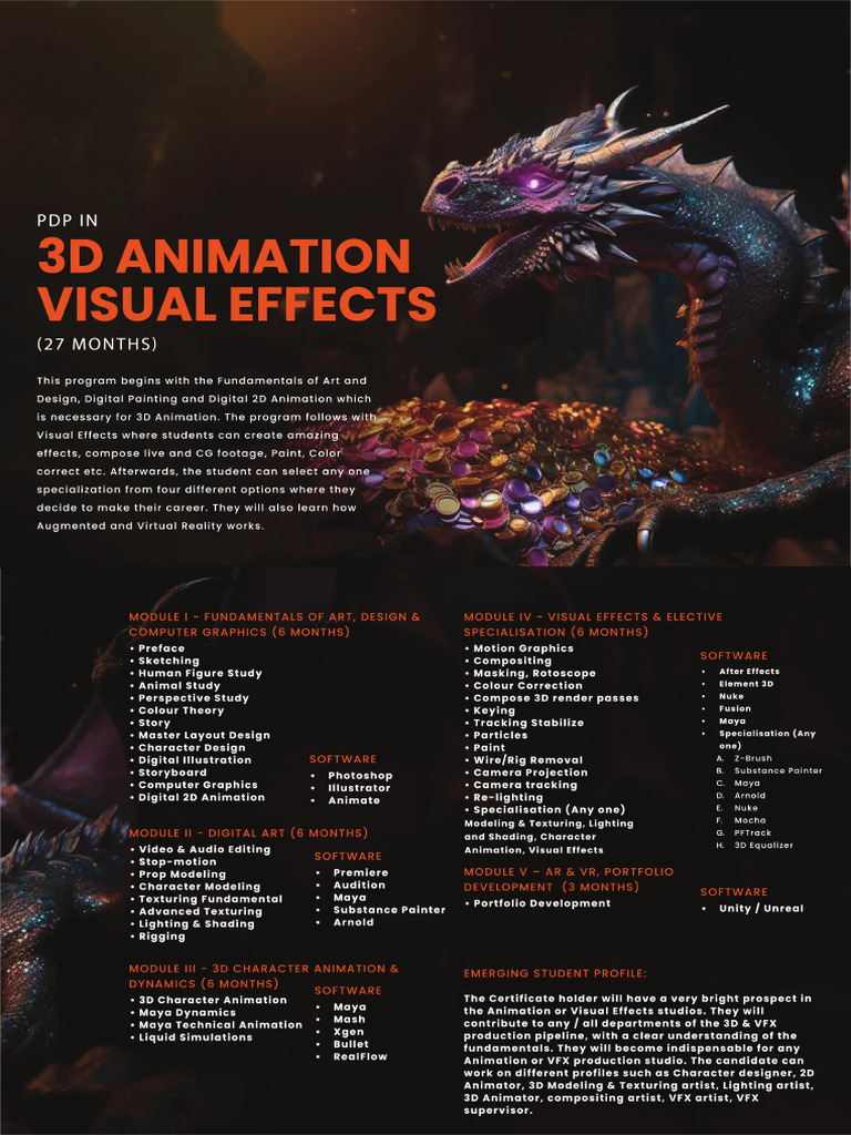 3d Animation & VFX (27 Months) | PDF