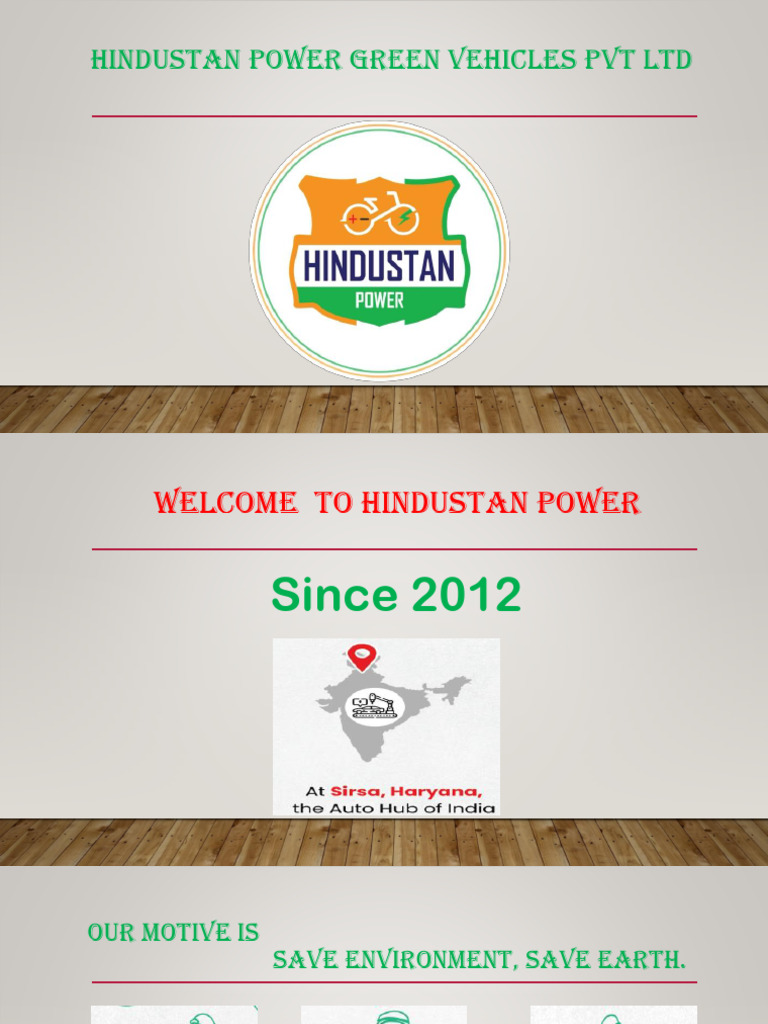 Hindustan Power Electric Vehicles Overview | PDF | Vehicle Technology ...