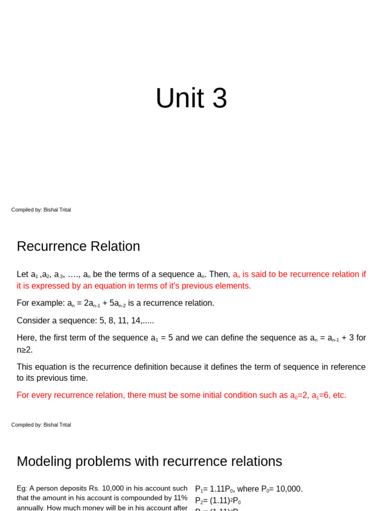 Understanding Recurrence Relations | PDF | Recurrence Relation | Mathematical Relations