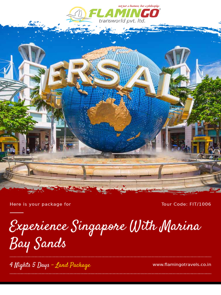 Experience Singapore With Marina Bay Sands 6 3-1-8911 (FIT-1006) | PDF ...