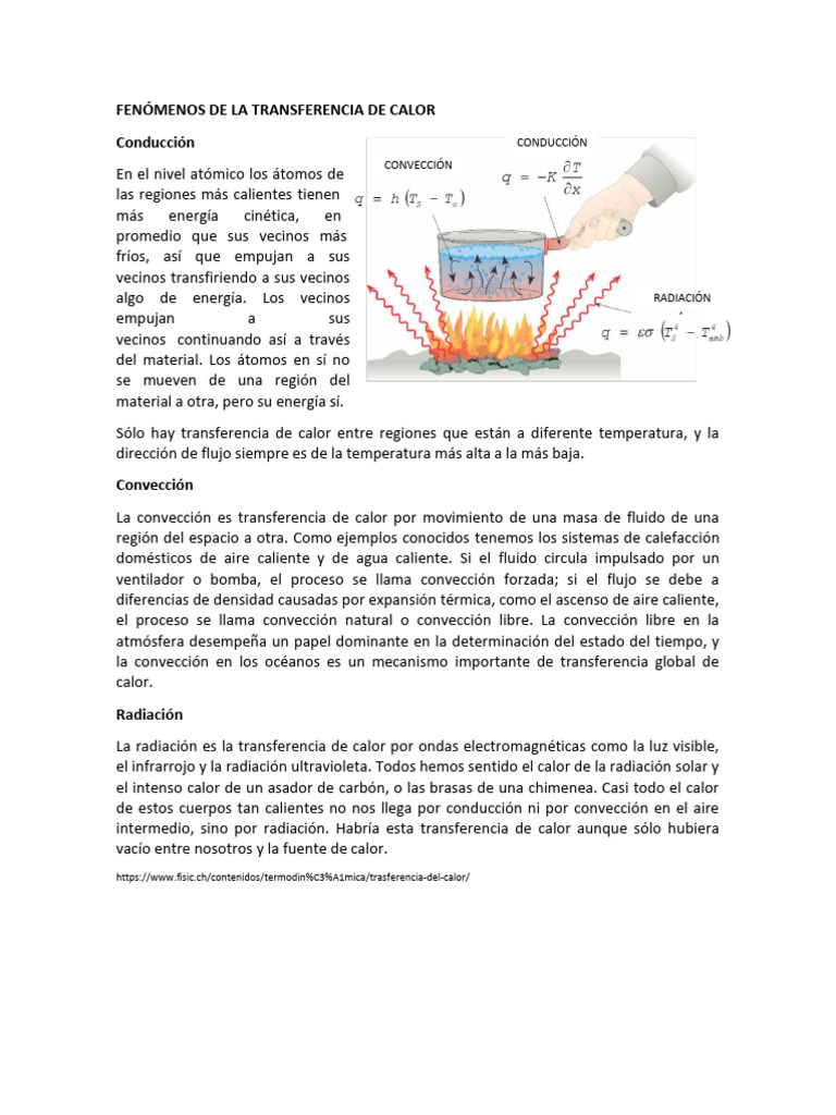 Transferencia de Calor: Conducción, Convección y Radiación | PDF